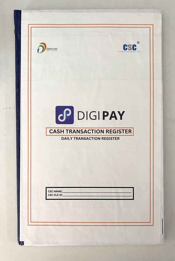 CSC Digipay Daily Cash Transaction Register Book 200 Pages – Hellokart.com